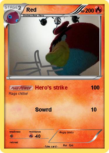 Pokémon Red 4225 4225 - Hero's strike - My Pokemon Card