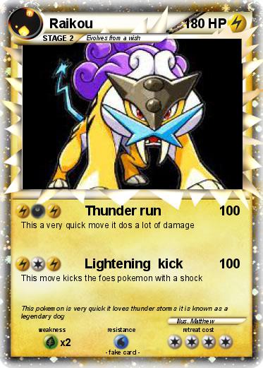 Pokémon Raikou 1504 1504 - Thunder run - My Pokemon Card