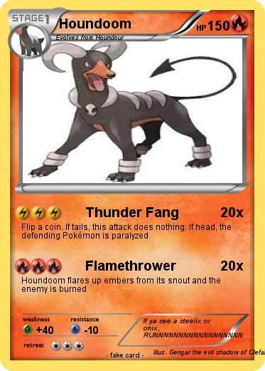 Pokémon Houndoom 320 320 - Thunder Fang - My Pokemon Card