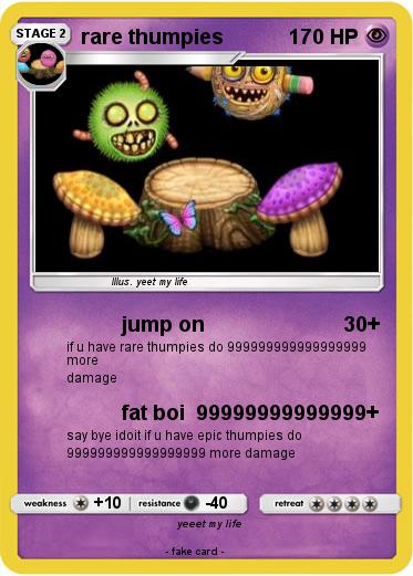 Pokémon rare thumpies - jump on - My Pokemon Card
