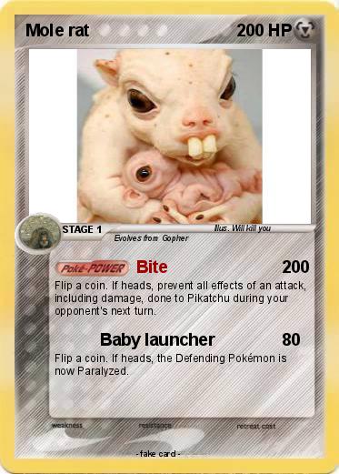 Pokémon Mole rat 5 5 - Bite - My Pokemon Card