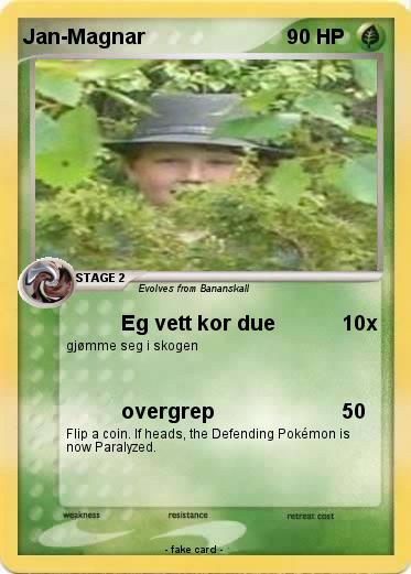 Pokémon Jan Magnar - Eg vett kor due - My Pokemon Card