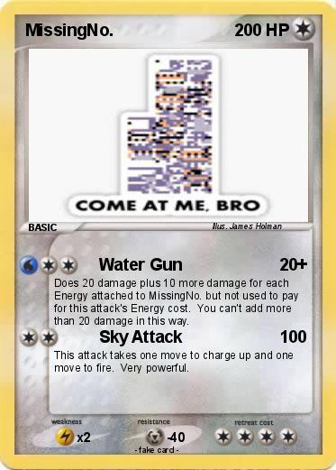 Pokémon MissingNo 1308 1308 - Water Gun - My Pokemon Card