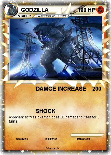 Pokémon GODZILLA 2605 2605 - DAMGE INCREASE - My Pokemon Card