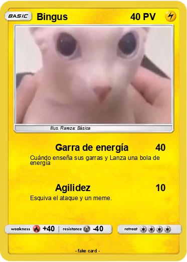 Pokémon Bingus 182 182 - Garra de energía - Mi carta pokémon