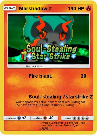 Pokémon Marshadow Z - Fire blast. - My Pokemon Card