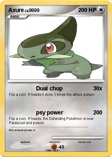 Pokémon Axure - Dual chop - My Pokemon Card