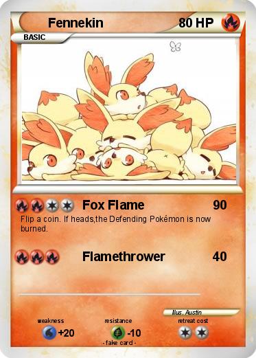 Pokémon Fennekin 125 125 - Fox Flame - My Pokemon Card