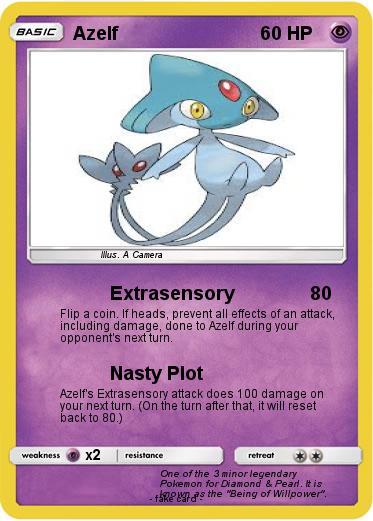 Pokémon Azelf 216 216 - Extrasensory - My Pokemon Card