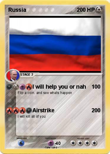 Pokémon Russia 110 110 - I will help you or nah - My Pokemon Card