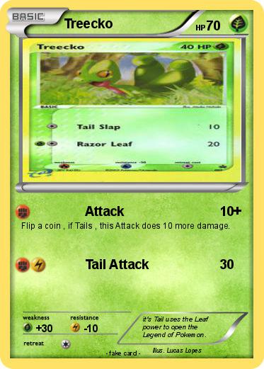 Pokémon Treecko 214 214 - Attack - My Pokemon Card