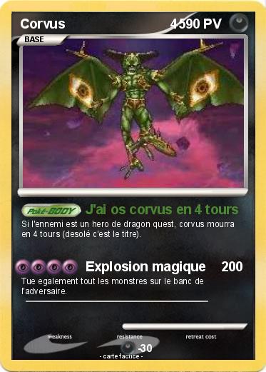 Pokémon Corvus 45 45 - J'ai os corvus en 4 tours - Ma carte Pokémon