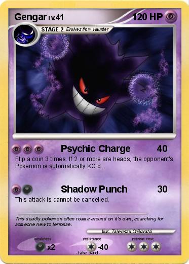 Pokémon Gengar 97 97 - Psychic Charge - My Pokemon Card