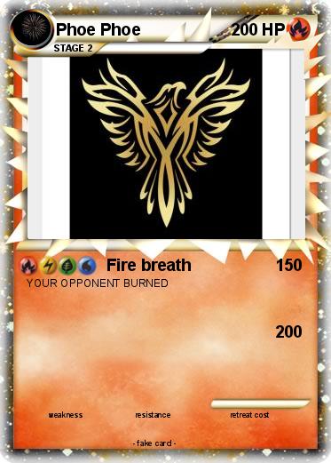 Pokémon Phoe Phoe - Fire breath - My Pokemon Card