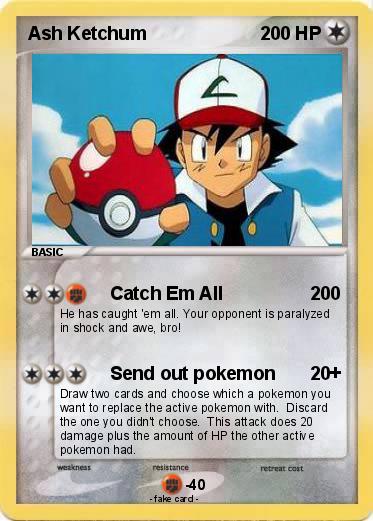 Pokémon Ash Ketchum 196 196 - Catch Em All - My Pokemon Card