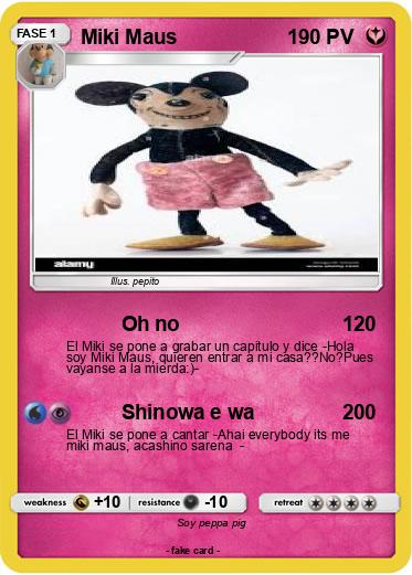 Pokémon Miki Maus 1 1 - Oh no - Mi carta pokémon