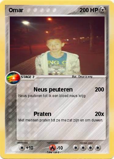 Pokémon Omar 75 75 - Neus peuteren - My Pokemon Card
