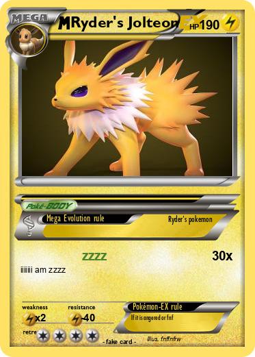 Pokémon Ryder s Jolteon - zzzz - My Pokemon Card