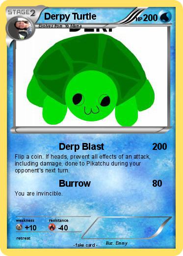 Pokémon Derpy Turtle 5 5 - Derp Blast - My Pokemon Card