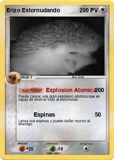Pokémon Erizo Estornudando - Explosion Atomica - Mi carta pokémon