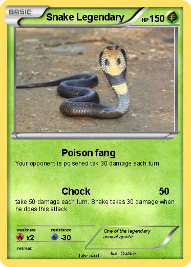 Pokémon Snake Legendary - Poison fang - My Pokemon Card
