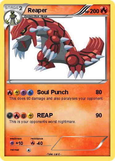 Pokémon Reaper 184 184 - Soul Punch - My Pokemon Card