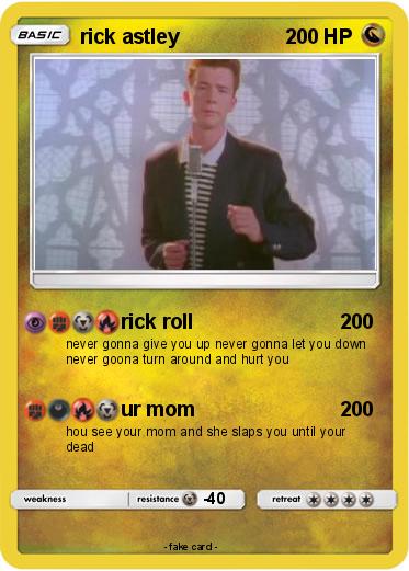 Pokémon rick astley 402 402 - rick roll - My Pokemon Card