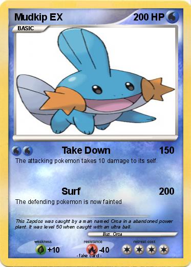 Pokémon Mudkip EX 10 10 - Take Down - My Pokemon Card