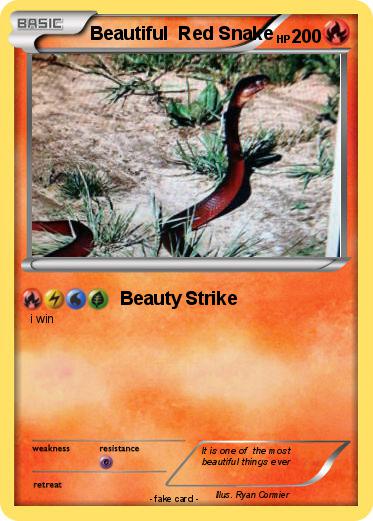 Pokémon Beautiful Red Snake - Beauty Strike - My Pokemon Card
