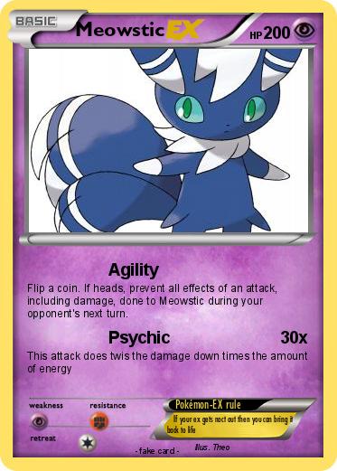 Pokémon Meowstic 87 87 - Agility - My Pokemon Card