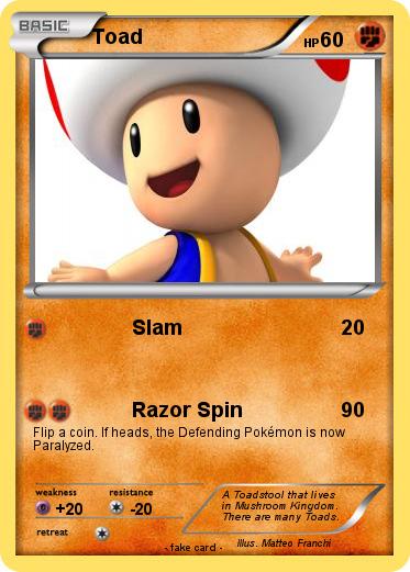 Pokémon Toad 1280 1280 - Slam - My Pokemon Card