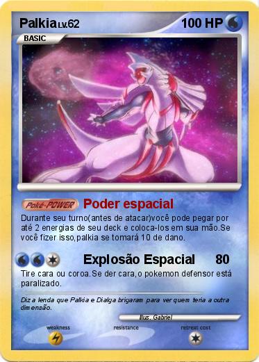Pokémon Palkia 1111 1111 - Poder espacial - My Pokemon Card