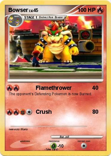 Pokémon Bowser 2358 2358 - Flamethrower - My Pokemon Card
