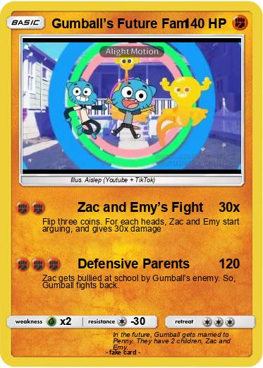 Pokémon Gumball s Future Fam - Zac and Emy’s Fight - My Pokemon Card
