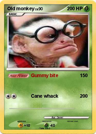 Pokémon Old monkey 3 3 - Gummy bite - My Pokemon Card