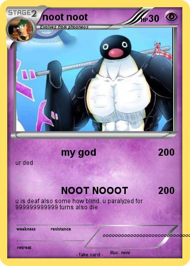 Pokémon noot noot 13 13 - my god - My Pokemon Card