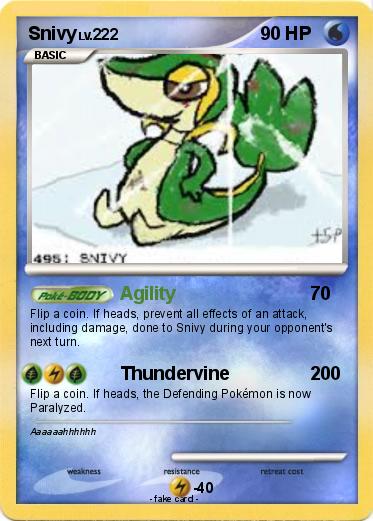 Pokémon Snivy 1092 1092 - Agility - My Pokemon Card