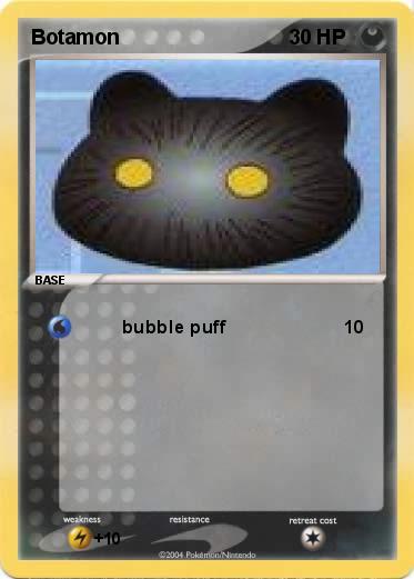Pokémon Botamon - bubble puff - My Pokemon Card