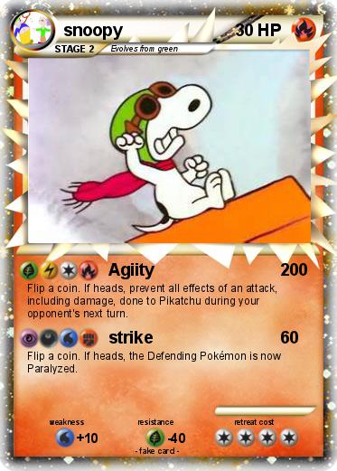 Pokémon snoopy 262 262 - Agiity - My Pokemon Card