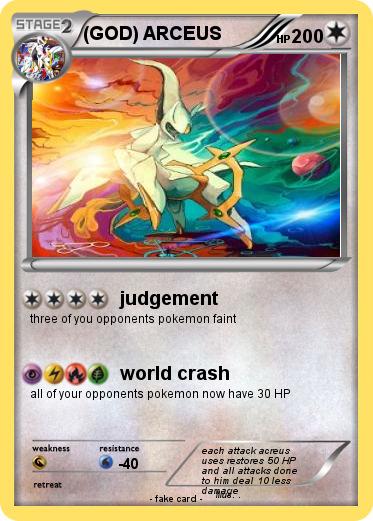 Pokémon GOD ARCEUS 22 22 - judgement - My Pokemon Card