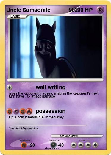 Pokémon Uncle Samsonite 902 902 - wall writing - My Pokemon Card