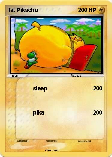 Pokémon fat Pikachu 73 73 - sleep - My Pokemon Card