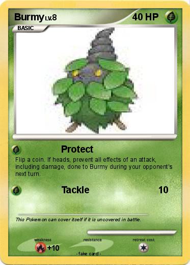 Pokémon Burmy 33 33 - Protect - My Pokemon Card