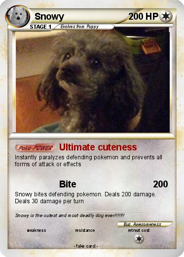 Pokémon Snowy 104 104 - Ultimate cuteness - My Pokemon Card