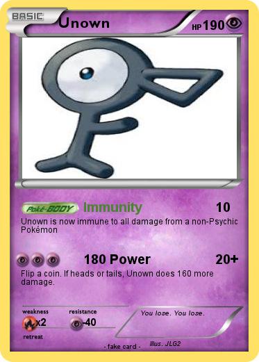 Pokémon Unown 348 348 - Immunity - My Pokemon Card