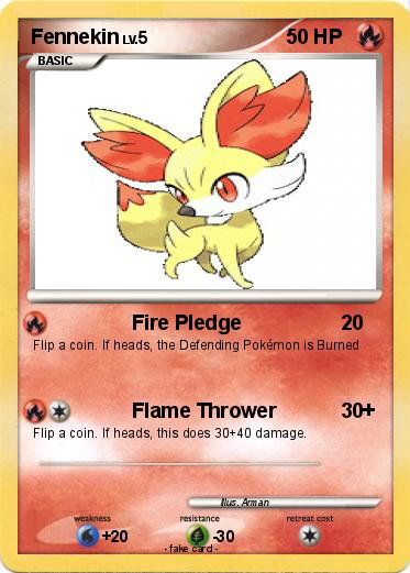 Pokémon Fennekin 240 240 - Fire Pledge - My Pokemon Card