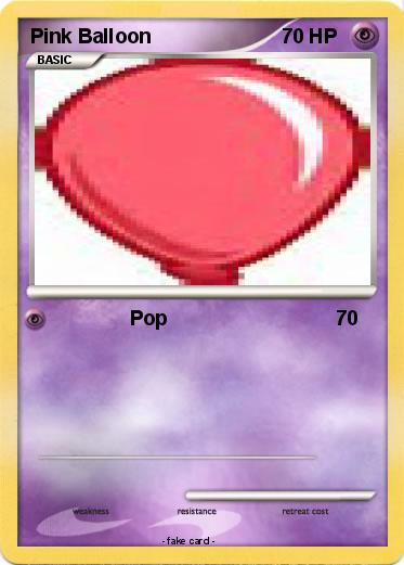 Pokémon Pink Balloon - Pop - My Pokemon Card