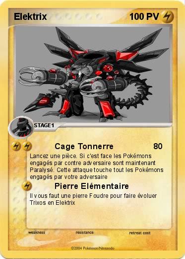 Pokémon Elektrix - Cage Tonnerre - Ma carte Pokémon