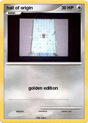 Pokémon hall of origin - golden edition - My Pokemon Card