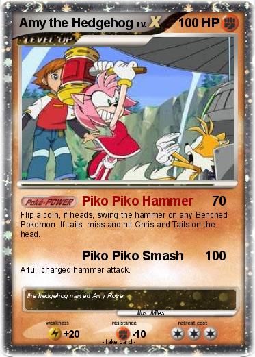 Pokémon Amy the Hedgehog - Piko Piko Hammer - My Pokemon Card